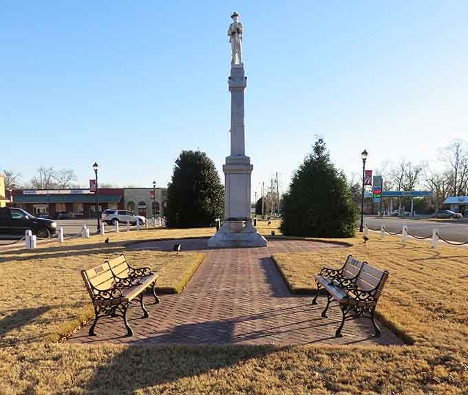 The Confederate Monument stands as a reminder that small towns carry big stories in their town squares.