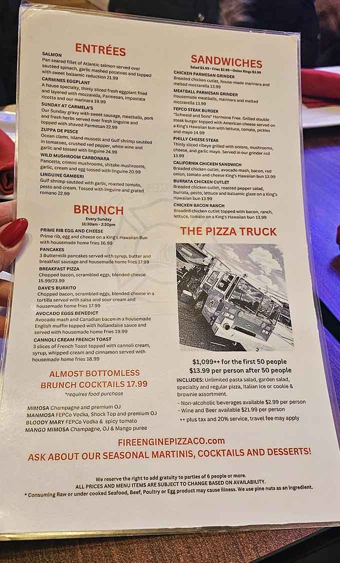 When the menu offers everything from salmon to cannoli French toast, you know someone's taking this seriously.