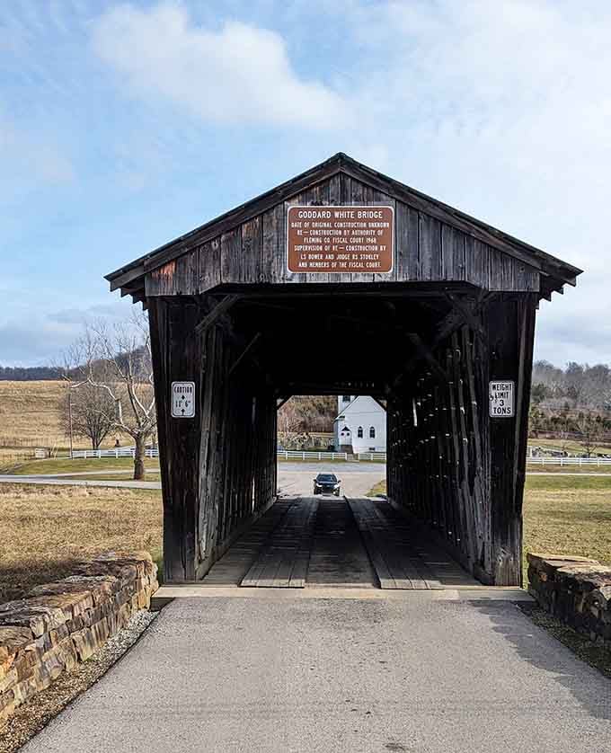 The Goddard White Bridge stands ready for its close-up, looking exactly like your grandmother's favorite jigsaw puzzle.