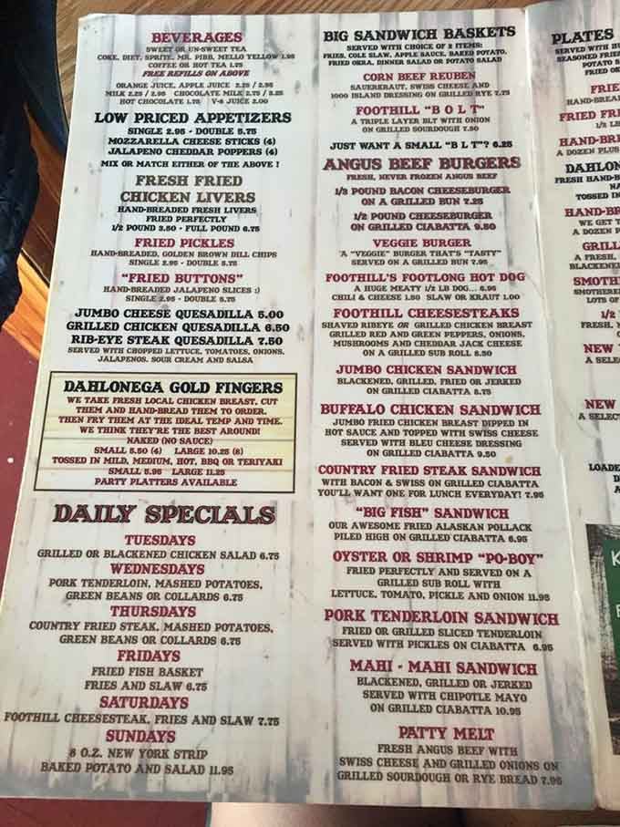 This menu reads like a greatest hits album of American comfort food, and every track is a banger.