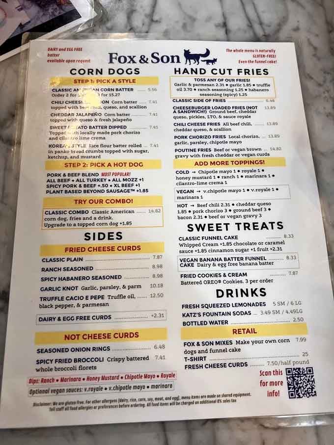 This menu reads like a choose-your-own-adventure book where every ending involves you being extremely satisfied and slightly greasy.