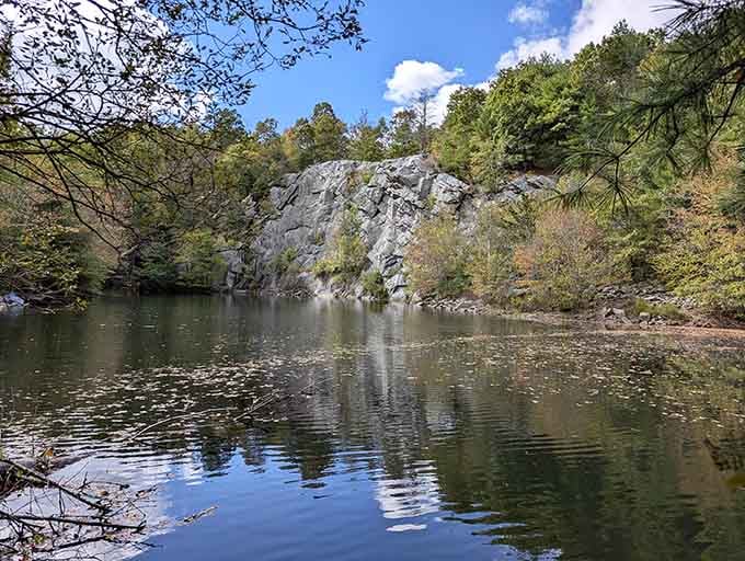 Freetown Ledge rises like nature's own amphitheater, offering views that make the climb worthwhile every time.
