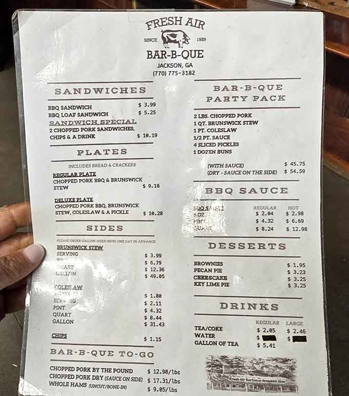 When the menu's been perfected over decades, you don't need fancy fonts or complicated descriptions.