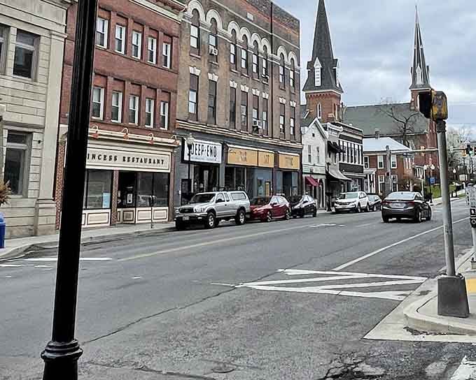 Main Street looks like someone actually cared about architecture instead of just slapping up another strip mall.