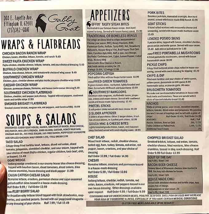 When a menu requires this much reading, you know the kitchen isn't taking any shortcuts with creativity.