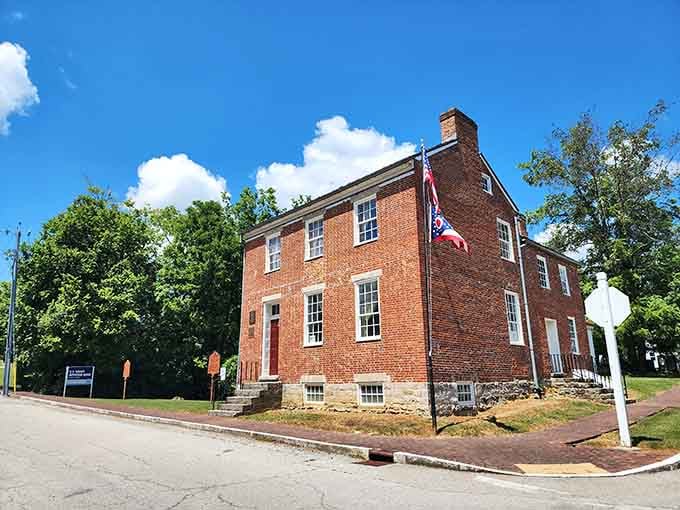 The Grant Boyhood Home stands proud, proving that even future presidents started out in regular brick houses like everyone else.