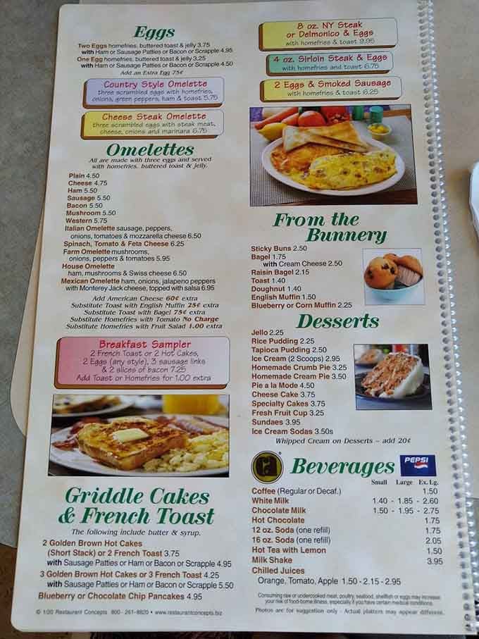 This menu reads like a love letter to breakfast, written by someone who truly understands morning cravings.