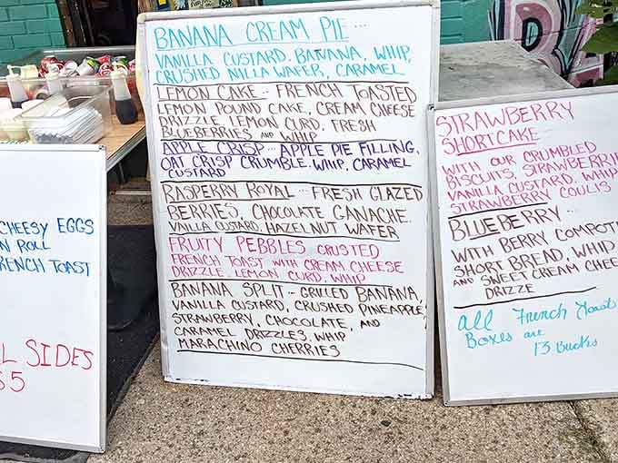 Handwritten menus mean someone cares enough to change things up and keep breakfast exciting for everyone.