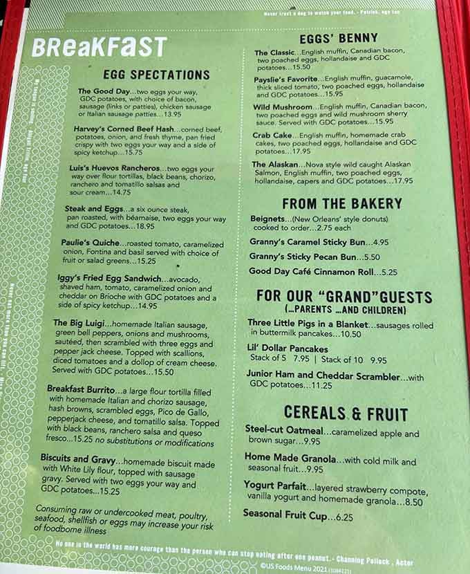 When a menu requires this much reading, you know you're in for decisions that'll haunt you deliciously.