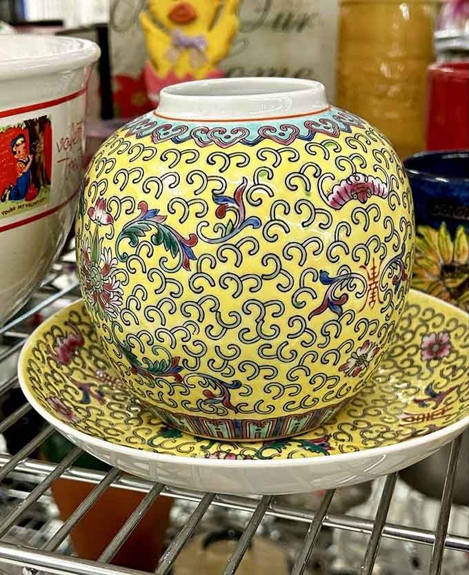 This ornate porcelain jar costs less than your morning coffee and looks infinitely better on a shelf.