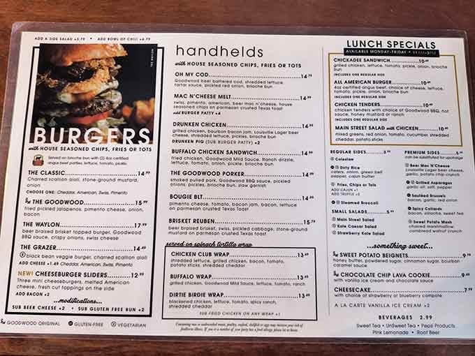 This menu reads like a greatest hits album of comfort food, and every track is a banger.