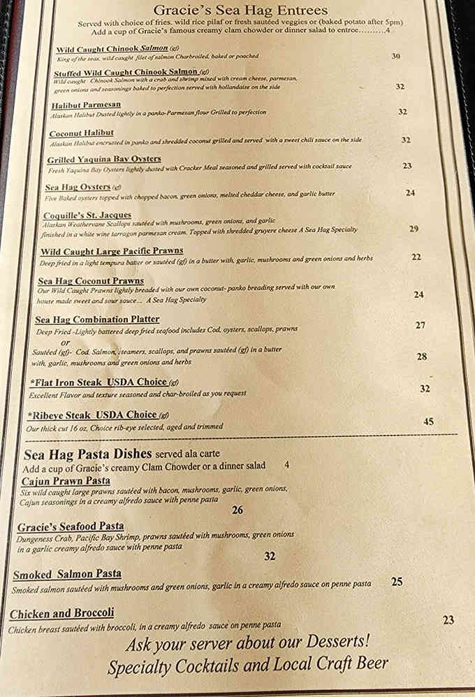 When a menu offers both ribeye and coconut prawns, you know they're committed to making everyone happy.