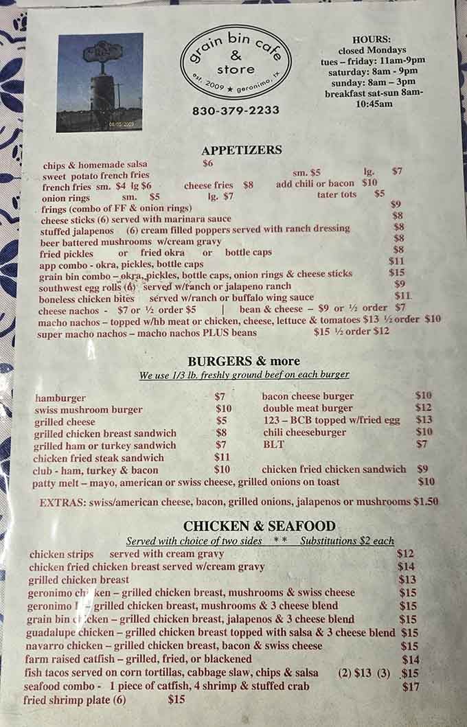 This menu reads like a greatest hits album of Texas homestyle cooking, and every track's a winner.