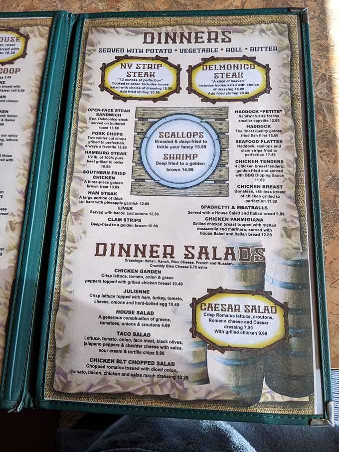 When a menu needs this much real estate, you know the kitchen isn't messing around with options.