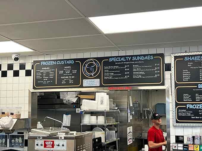 The menu boards promise frozen custard dreams and burger-fueled happiness&mdash;basically everything your soul needs right now.