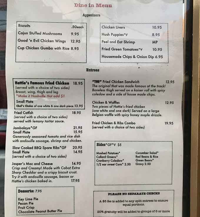 This menu reads like a love letter to Southern cooking, from fried chicken to jambalaya to everything in between.