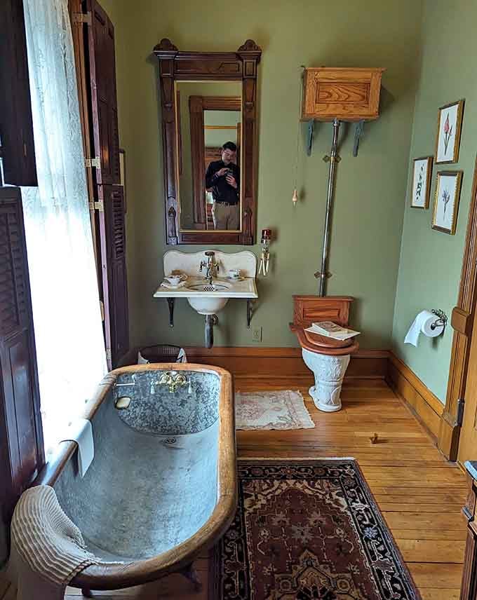 When your bathroom is fancier than most people's living rooms, you know you've made it in 1882.