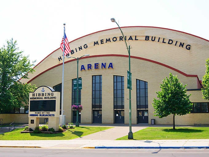 The Hibbing Memorial Building Arena is where hockey dreams are born and the entire community gathers to cheer loudly.