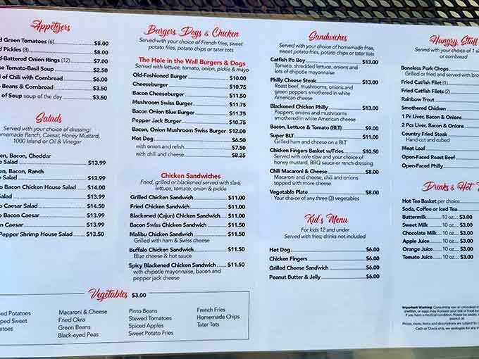 This menu reads like a greatest hits album of Southern comfort, minus the pretension.