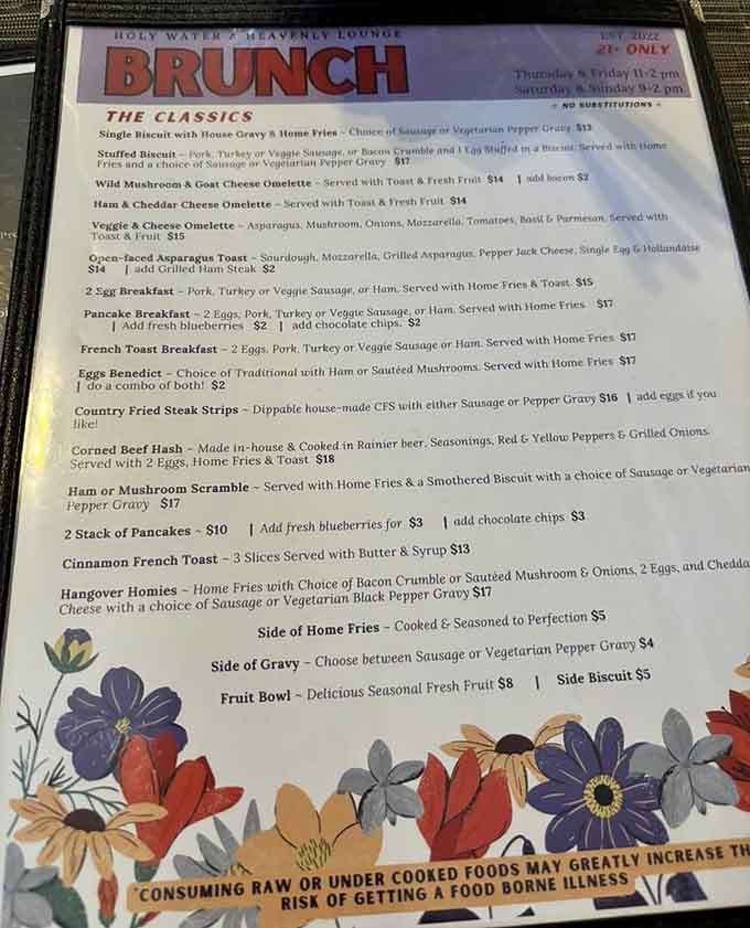 This menu proves someone understood the assignment: comfort food with options for literally everyone at the table.