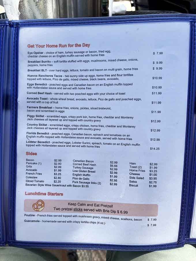 The menu reads like a love letter to breakfast, with prices that won't require a second mortgage.