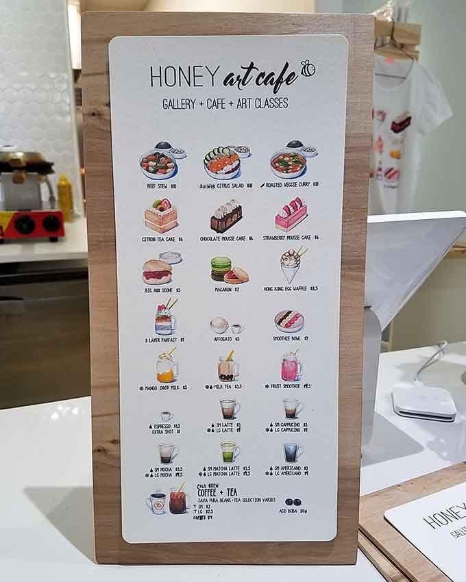 Each illustrated menu item looks good enough to frame, making ordering almost as fun as eating.