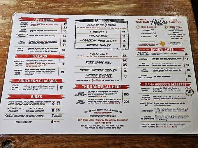 This menu reads like a greatest hits album of American barbecue, and every track is a certified banger.