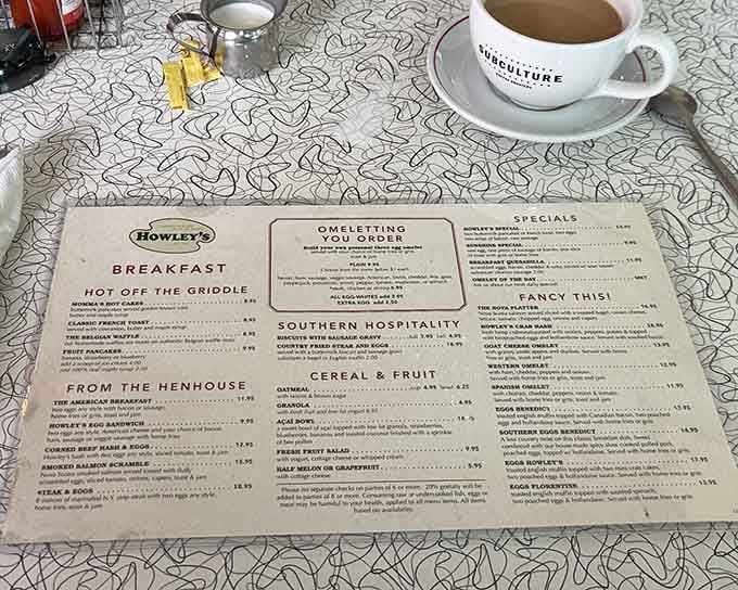 When the menu needs its own table space, you know you're in for some serious decision-making.