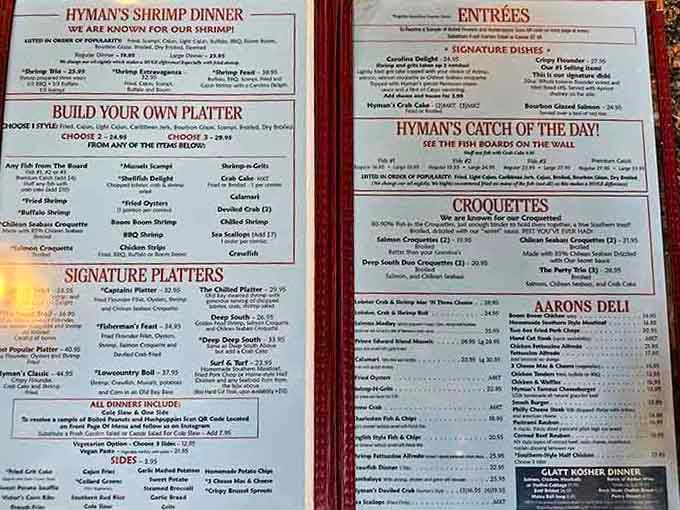 When a menu requires this much reading, you know you're in for some serious decision-making paralysis.