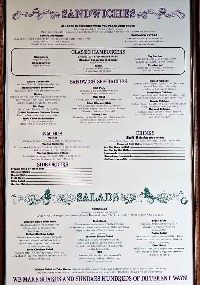 This menu reads like a choose-your-own-adventure book where every path leads to delicious frozen happiness.