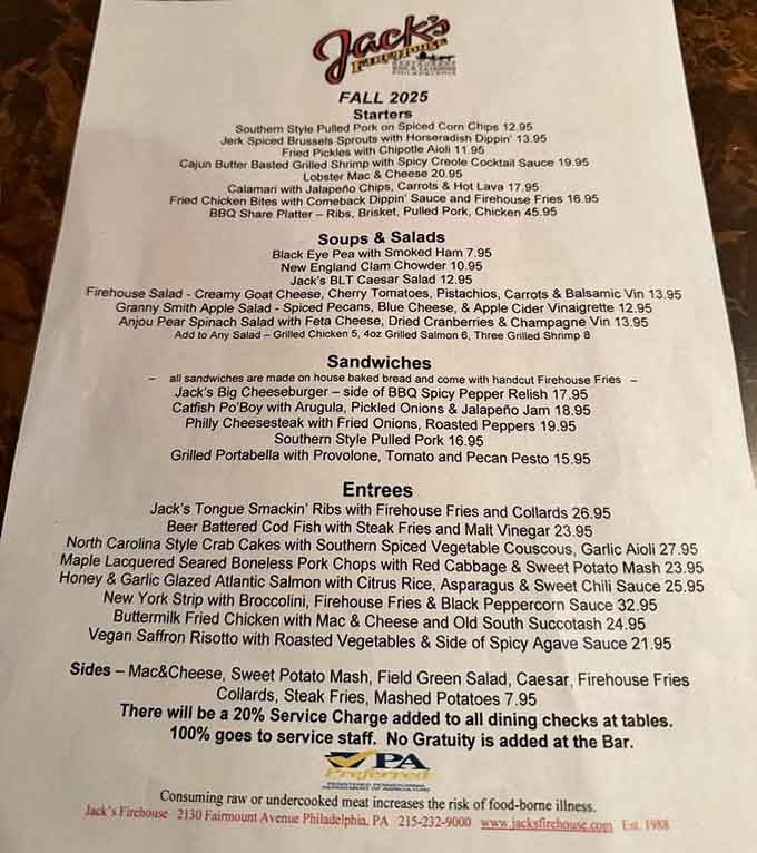 This menu reads like a love letter to Southern comfort food written by someone who actually knows what they're doing.