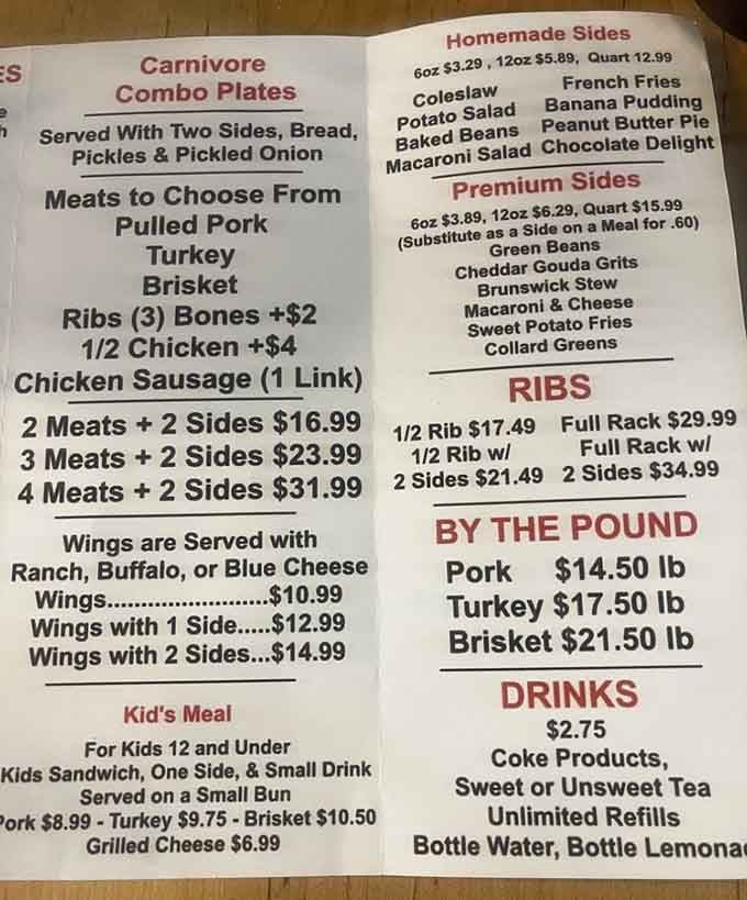 A menu this comprehensive means someone's been thinking hard about how to make every carnivore's dreams come true.