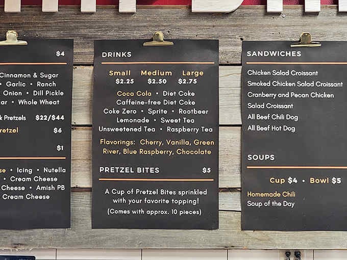 When your menu includes jalape&ntilde;o cheddar and Amish peanut butter, you know someone's been thinking outside the pretzel box.
