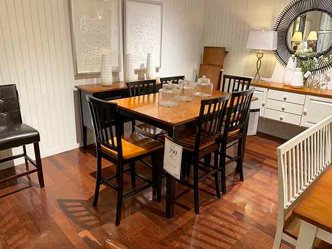 A dining set that looks this good might actually inspire you to host dinner parties again.