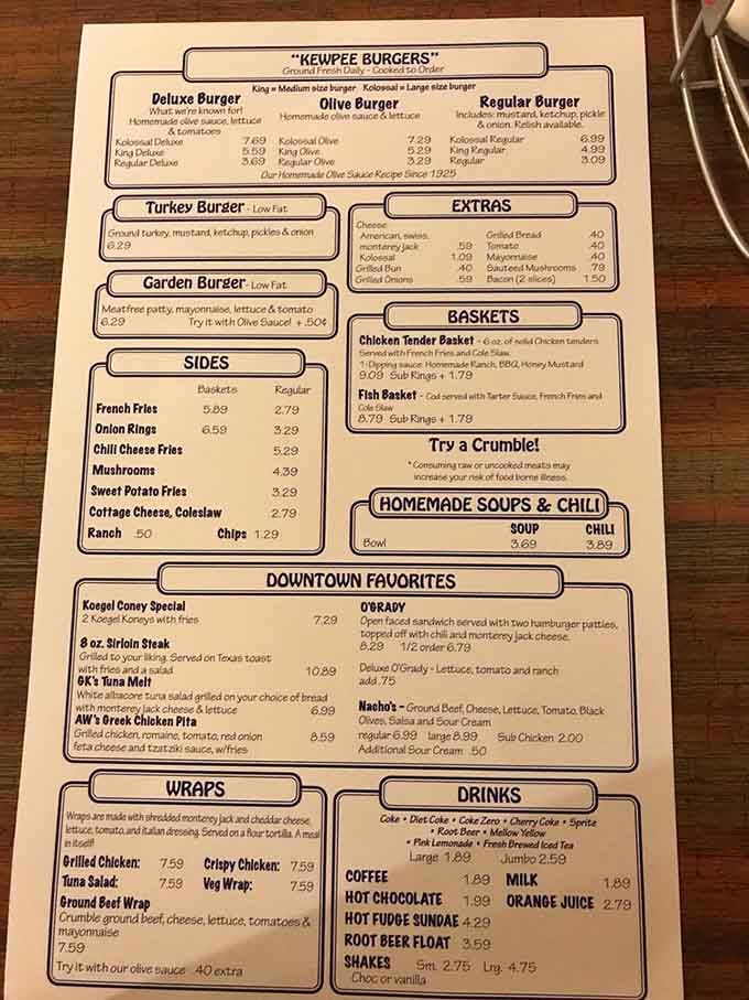 This menu hasn't changed much in decades, and that's exactly the point&mdash;perfection doesn't need updating or trendy additions.