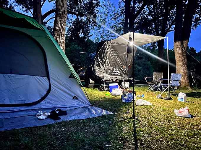 Evening at camp means stories, stars, and the kind of peace you can't download from any app.