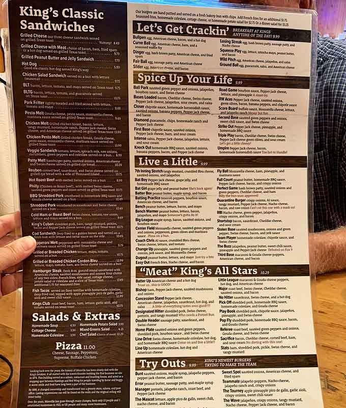 This menu reads like a greatest hits album of American comfort food, and every track is a banger.