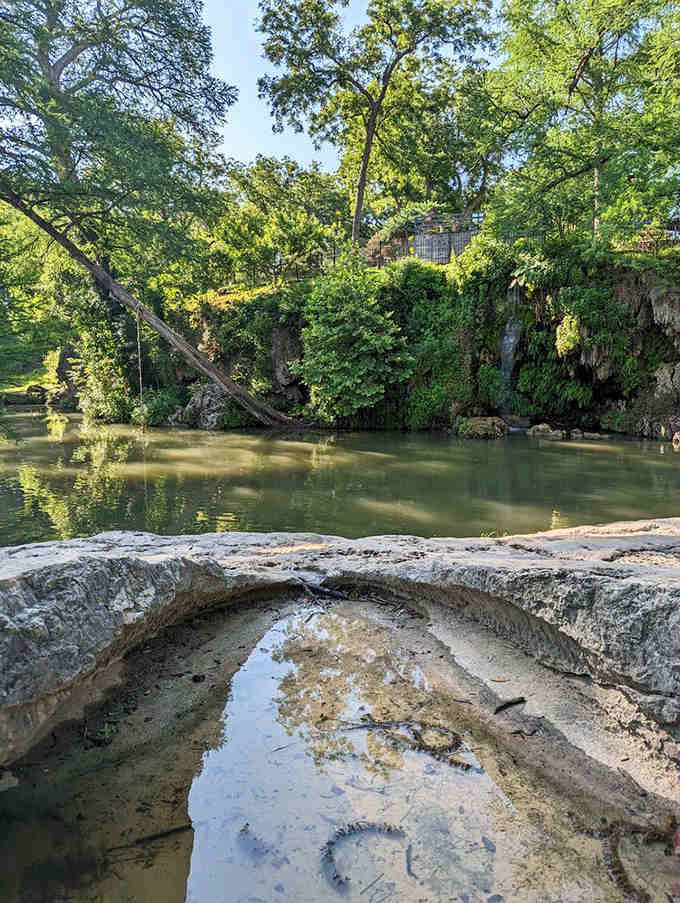 These shallow spring pools offer the perfect spot for contemplation, or just dangling your feet while pretending to be philosophical.