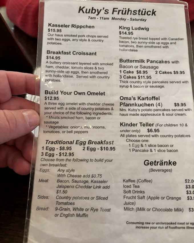 Oma's Kartoffel Pfannkuchen on the menu means someone's grandmother is watching over this kitchen, making sure everything's done right.