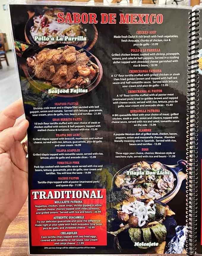This menu reads like a greatest hits album of authentic Mexican cuisine, and every track is a winner.