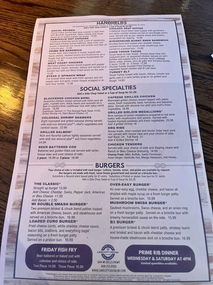 This menu reads like a greatest hits album, and every track is a certified banger worth ordering.