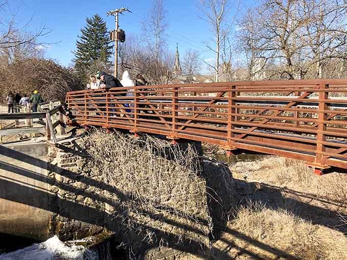 The Ferry Street Canal Bridge connects past and present, proving infrastructure can be both functional and photogenic.