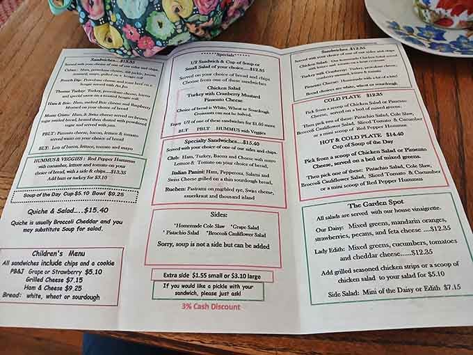 The menu offers everything from delicate finger sandwiches to hearty lunch options that satisfy beyond expectations.