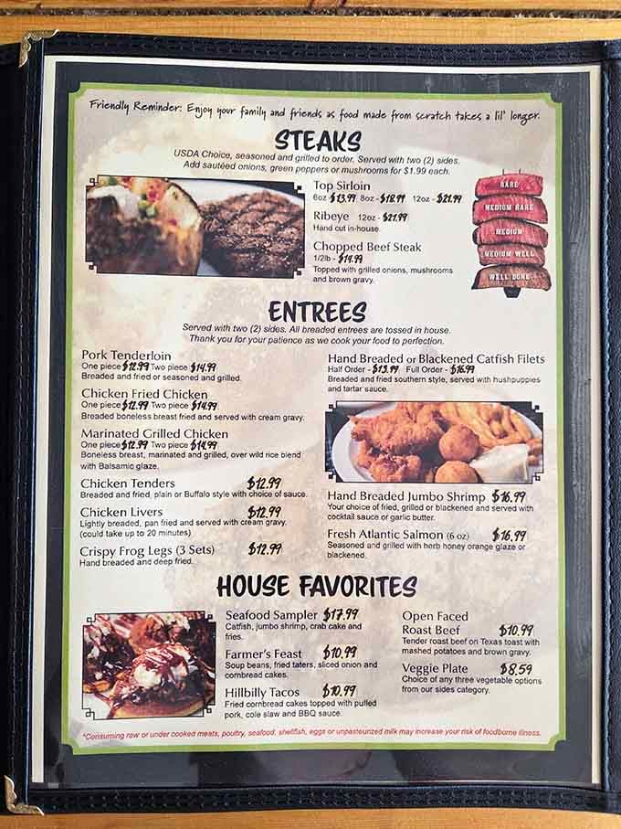 When a menu warns you that good food takes time, you know someone back there actually cares.