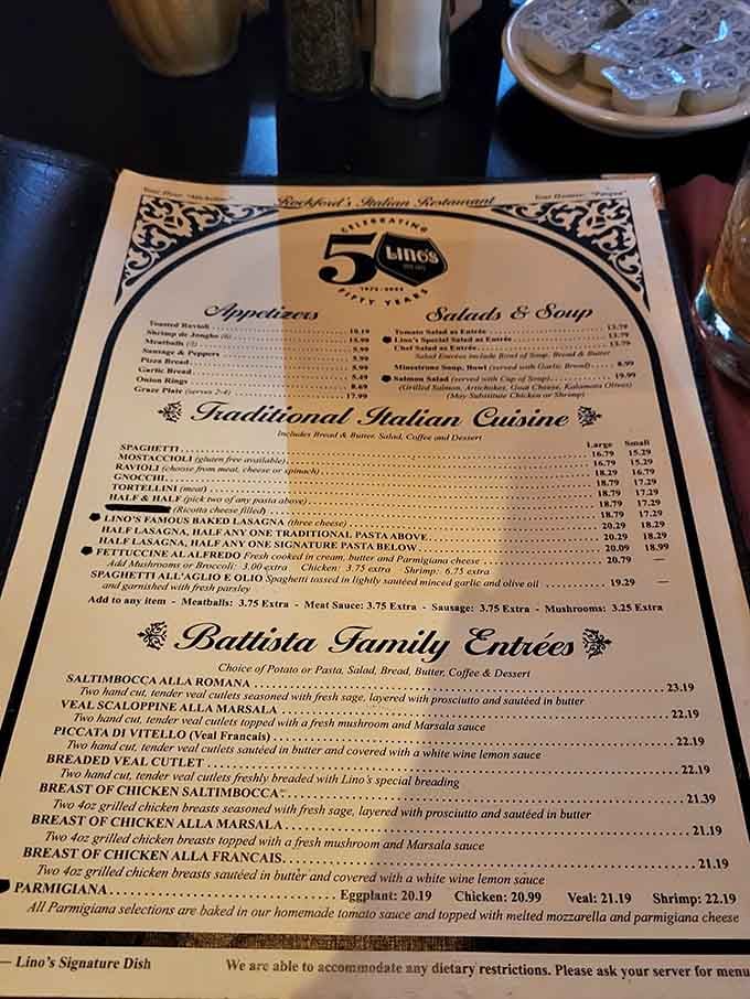 This menu reads like a love letter to Italian-American cuisine, and you're about to fall hard.