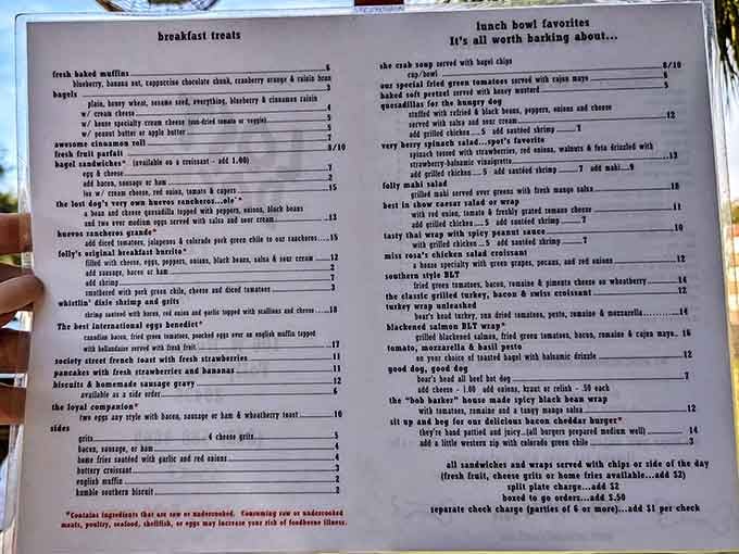 The menu reads like a love letter to breakfast, with options that'll make your decision-making skills completely vanish.