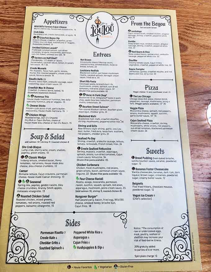 This menu reads like a greatest hits album from New Orleans, and every track is a winner.