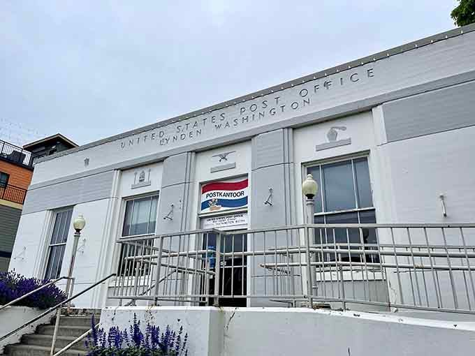 Even the post office commits to the theme, because apparently Lynden doesn't do anything halfway or boring.