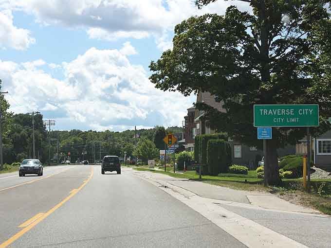When you see this sign, you know you're entering Traverse City, the cherry capital and gateway to lakeside bliss.