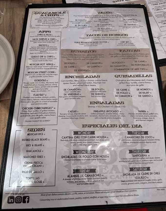 This menu reads like a greatest hits album, and every track is a certified banger.